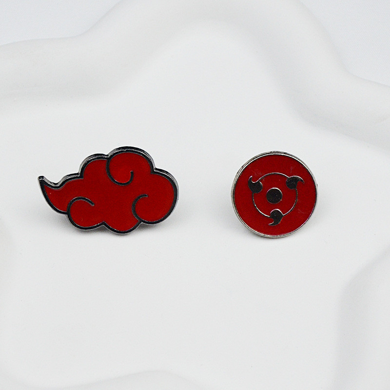 Cool Naruto Akatsuki Brooch Anime Akatsuki Organization Red Cloud Logo ...