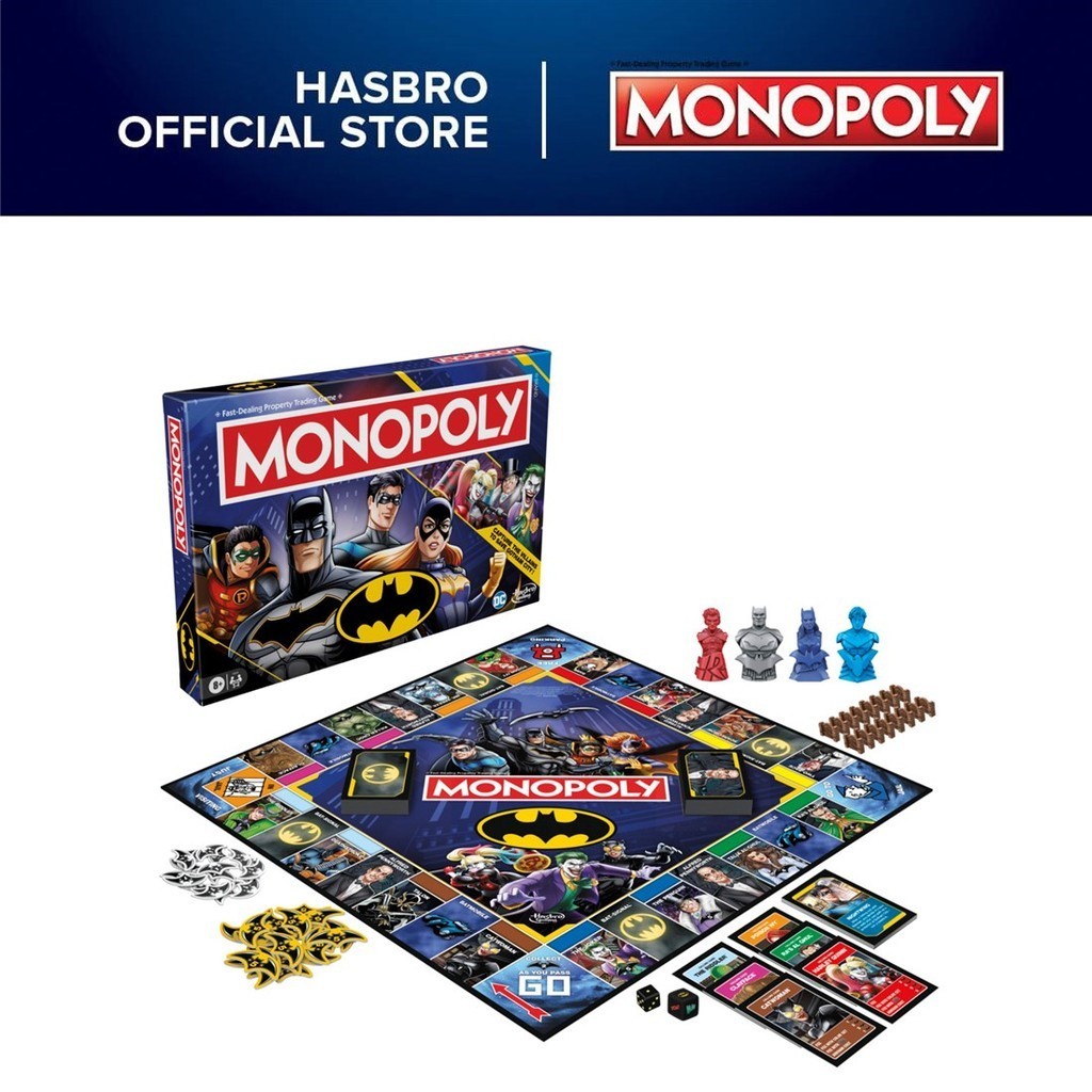Monopoly Batman Edition Board Game, Kids and Family Games for 2 to 4 ...