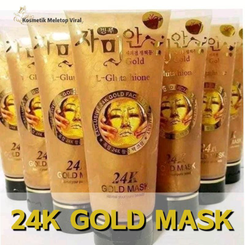 READY STOCK 24K GOLD MASK L-GLUTATHIONE KOREA Face Mask Day Night Mask ...