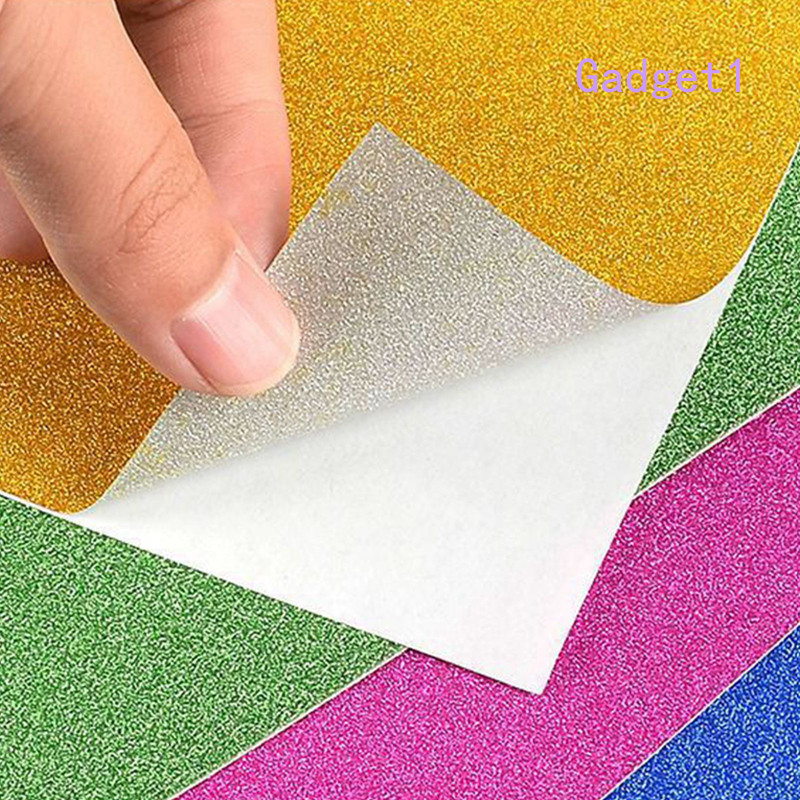10Sheets A4 Self-Adhesive Glitter Paper Shining Folding Solid Papers ...