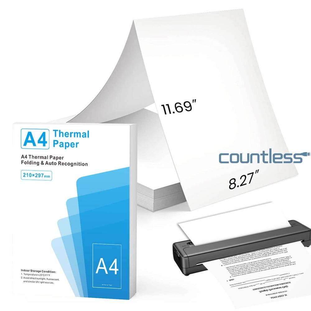 100/200 Sheets Continuous Printing Paper Folding Official Thermal Paper ...