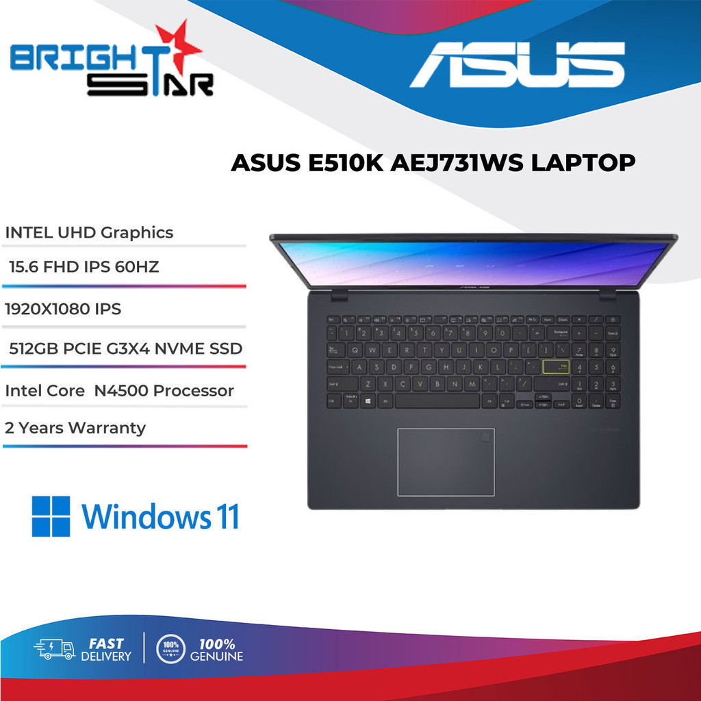 ASUS Vivobook Go E510K-AEJ731WS (Intel Celeron N4500/8GB DDR4/512GB ...