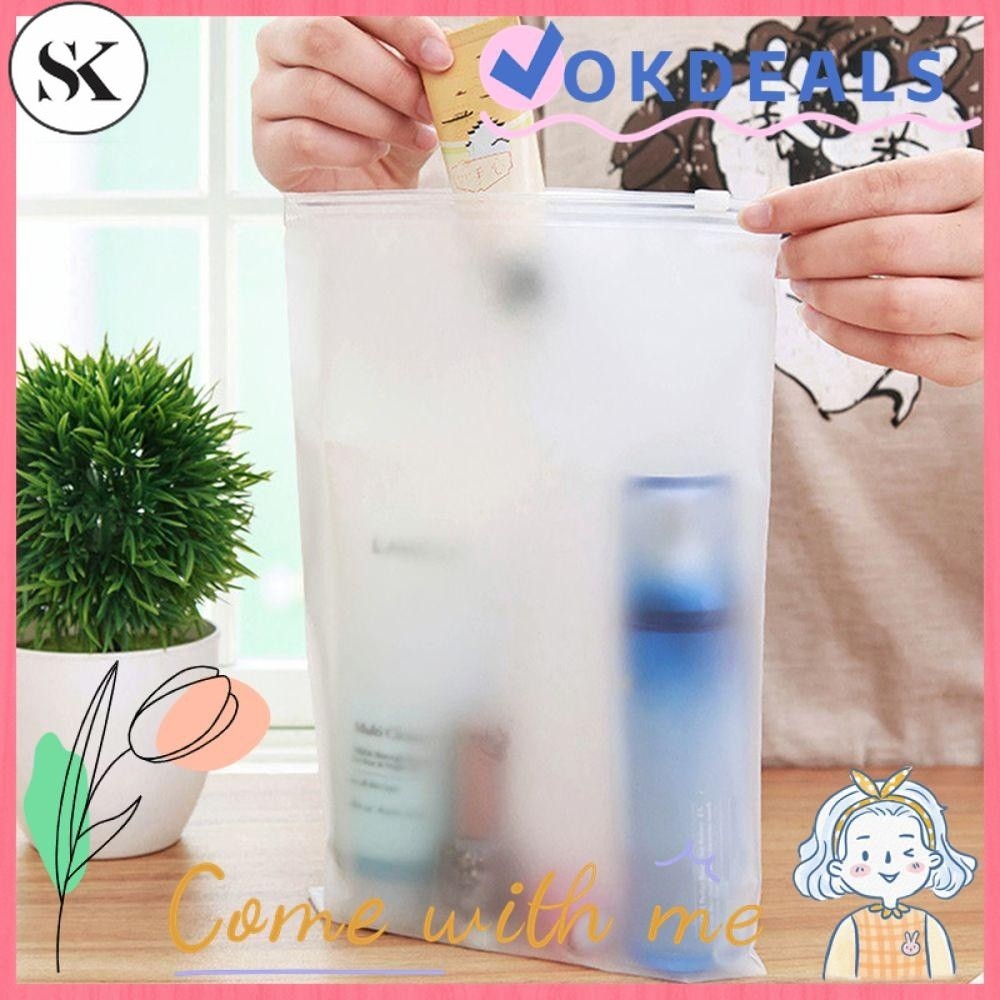 SK 5PCS Waterproof Cloth Organizer Plastic Bag Storage Pouch Zip Lock ...