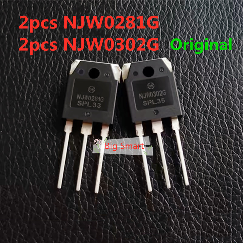 4pcs 10pcs Original NJW0281G NJW0302G TO-3P NJW0281 NJW0302 High power audio amplifier pair ...