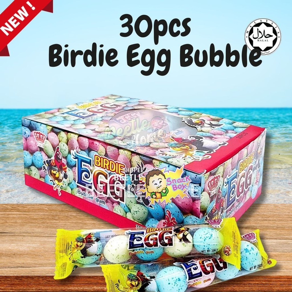 30pcs Birdie Egg Bubble Gum / Bird Egg Chewing Gum | Shopee Malaysia