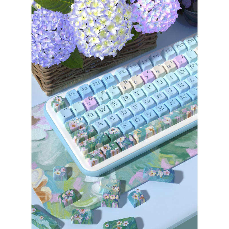 Baby Daisy PBT Dye-Sub MDA Custom Keycap Set for Mechanical Keyboard ...