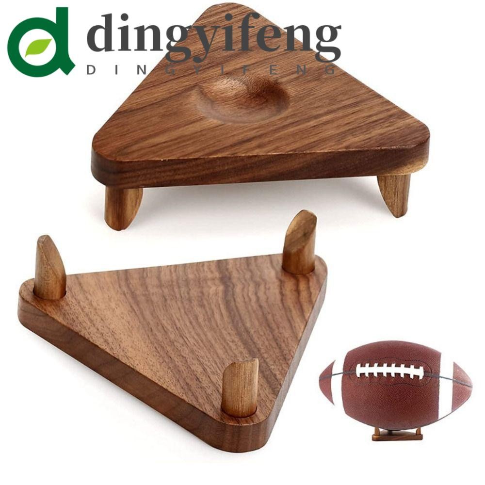 DINGYIFENG Basketball Display Stand, Wood Triangle Rack Sports Ball ...