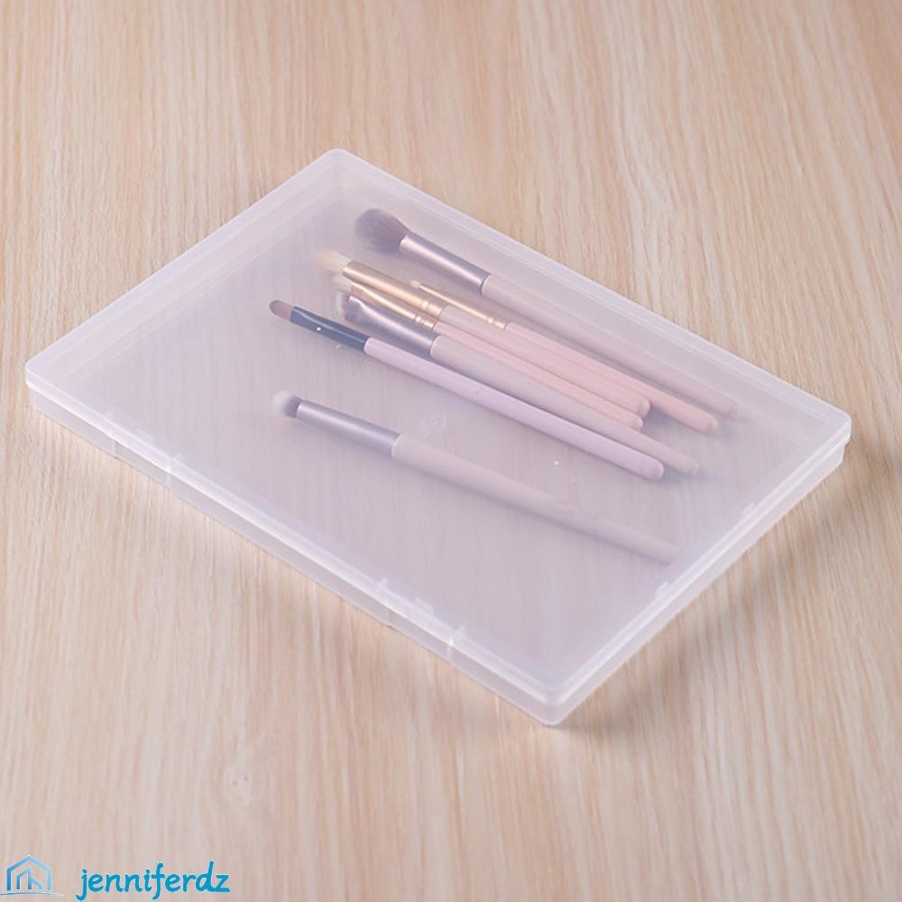 JENNIFERDZ Rectangular Plastic Clear Storage Box, Container Case Flat ...