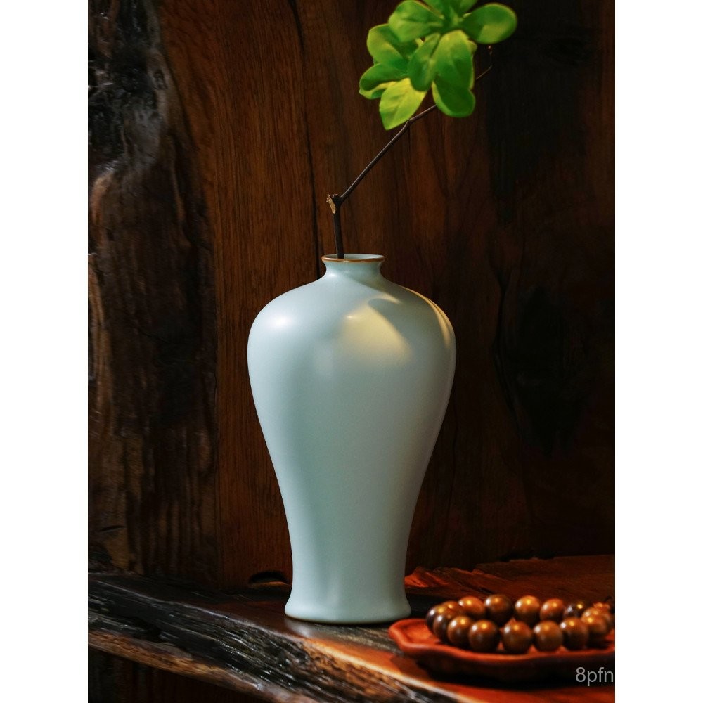 Pasu Seramik Jingdezhen Ru Kiln Plum Hiasan Botol Ruang Tamu Gubahan ...