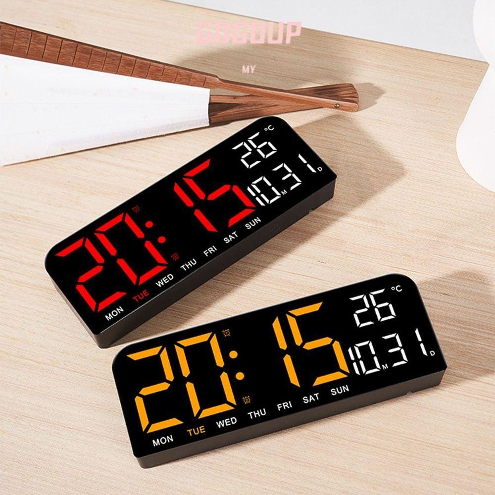 GOGUVO Digital LED Clocks, Temperature Wall-mounted Electronic Wall ...