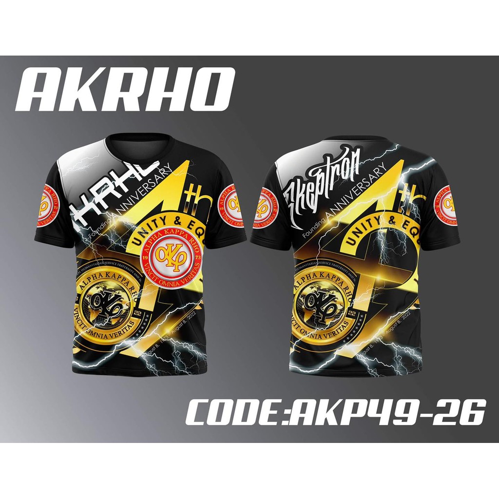 AKP 1973 48th Dragon Alpha Kappa Rho Skeptron Full Sublimation Frat 3D ...