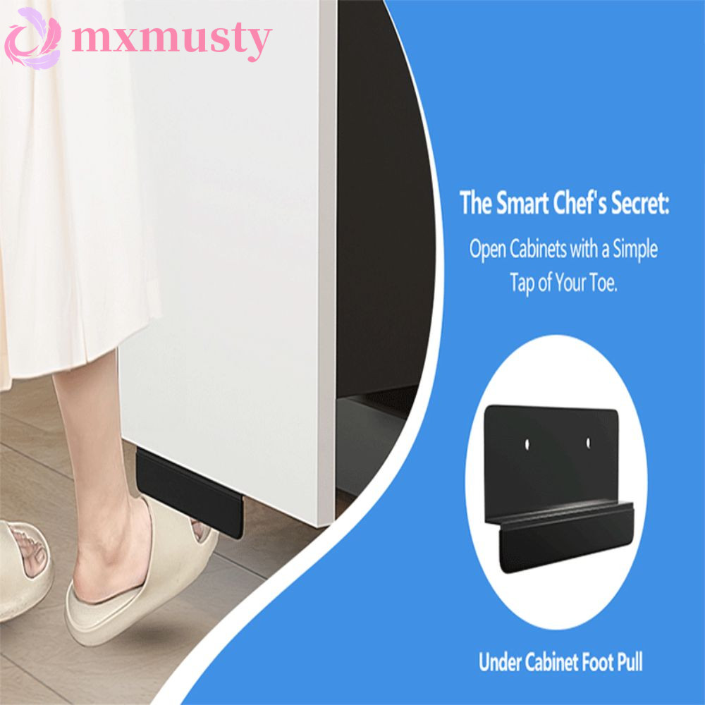 MXMUSTY Trash Drawer Foot Pull, Pull Plate Screw Mounted Under Cabinet ...
