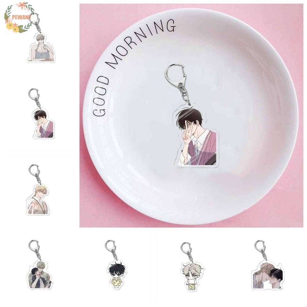 PEWANY Waterside Night Yaoi Couple Keychain, Night By The Sea Acrylic ...