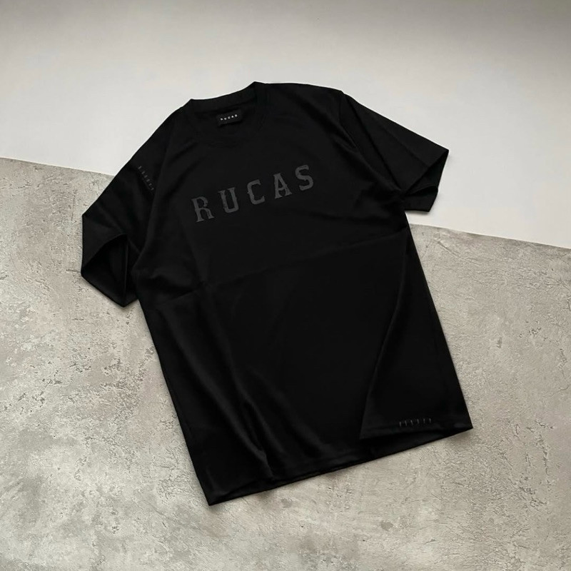 【HOT】 Rucas "The Initial" Hand Stitch Black On Black Tee 100% Original ...