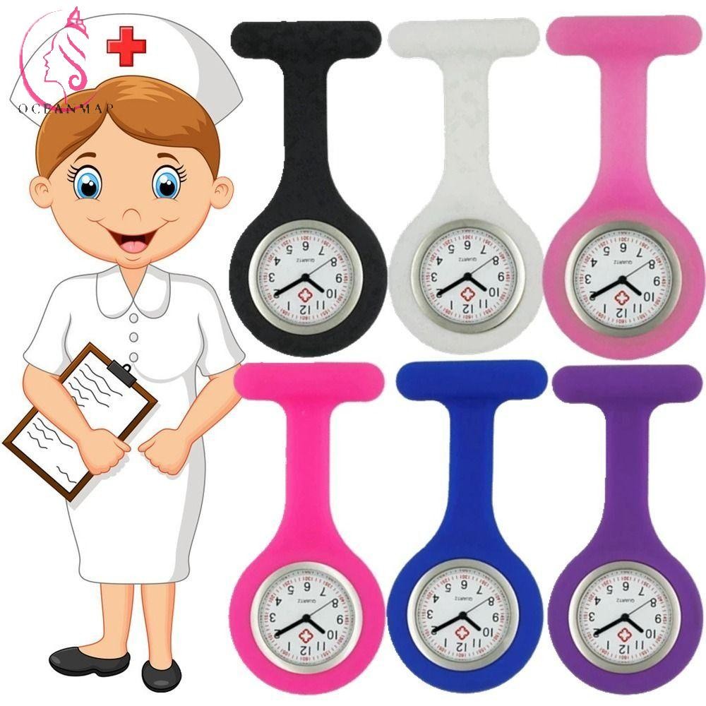 OCEANMAP Health Pocket Watch, Pocket Watch Colorful Nurse Silicone FOB ...