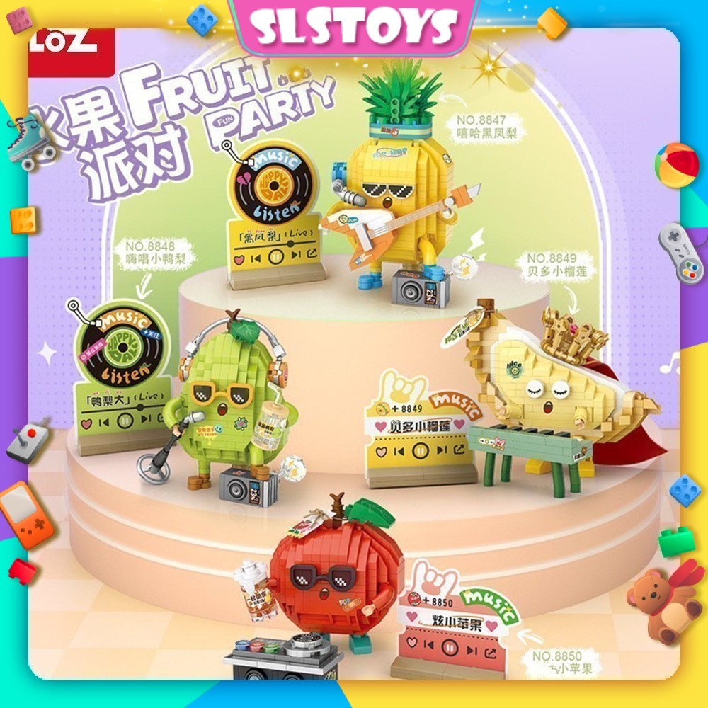 LOZ IDEAS 8847 / 8848 / 8849 / 8850 Fruit Party Mini Block Gift ...