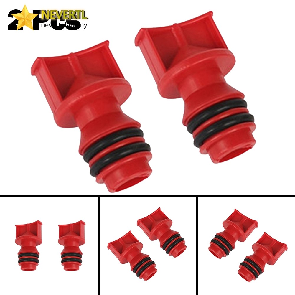 [LUMY] 2pcs Red Plastic 17mm Male Thread Dia Air Compressor Oil Plugs ...