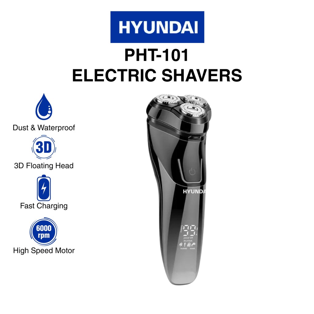HYUNDAI PHT-101 Electric Shaver Man 3D Trimmer Shaver Type-C ...