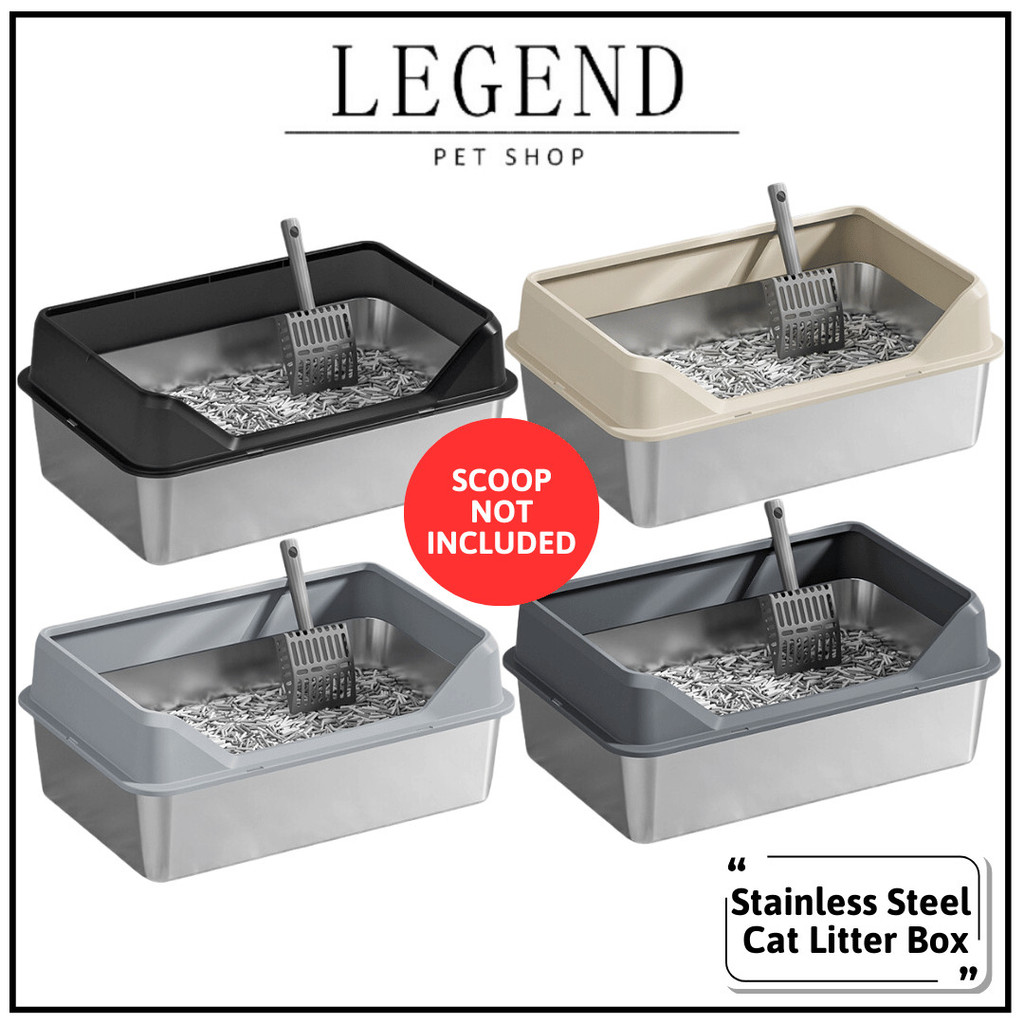 Stainless Steel Anti Splash Cat Litter Box Side Door / Tandas Kucing ...