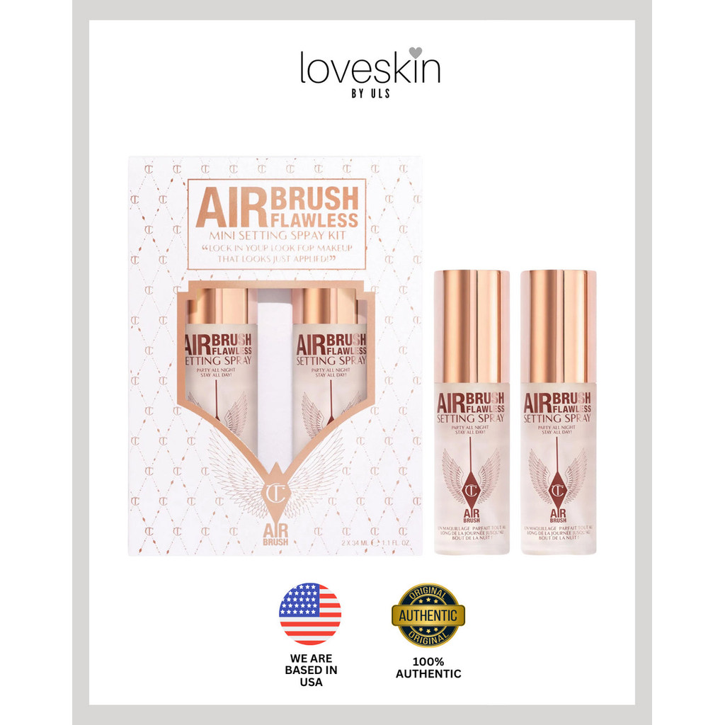 Charlotte Tilbury Mini Airbrush Flawless Setting Spray Duo Set | Shopee ...