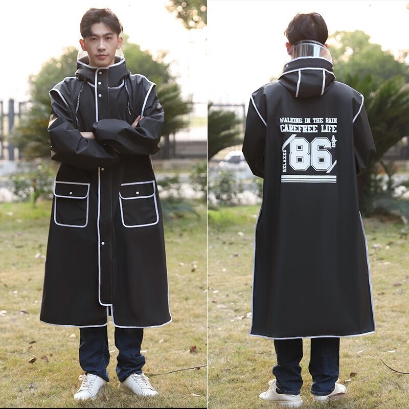 Eva Raincoat Rainproof Extra Large Extra Long Thick Raincoat Bicycle ...