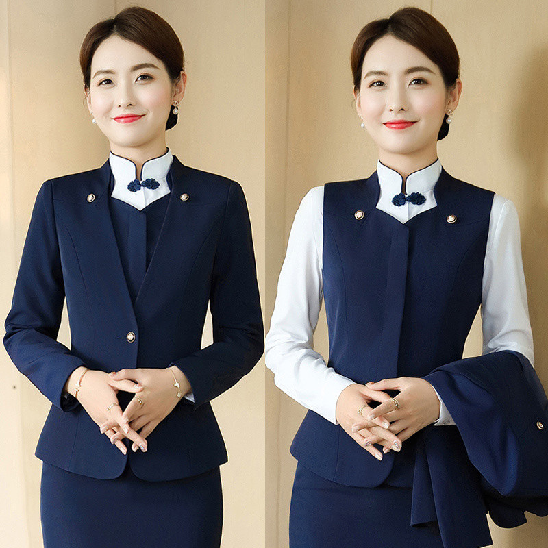 Hotel Front Desk Waiter Workwear Female Chinese Tea House Catering ...