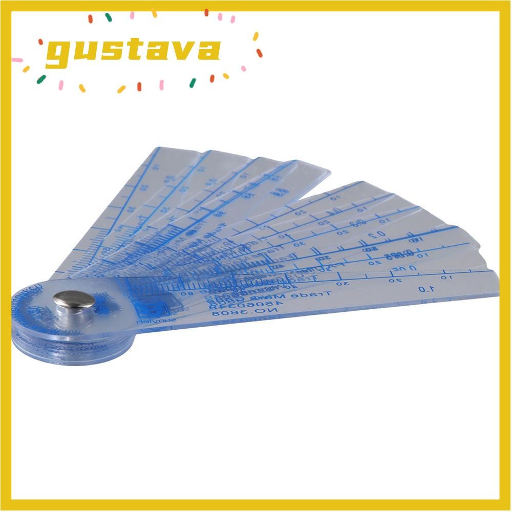 GUSTAVA Gap Measuring Tool, 13 Blades Plastic Metric Feeler Gauge, Wide ...