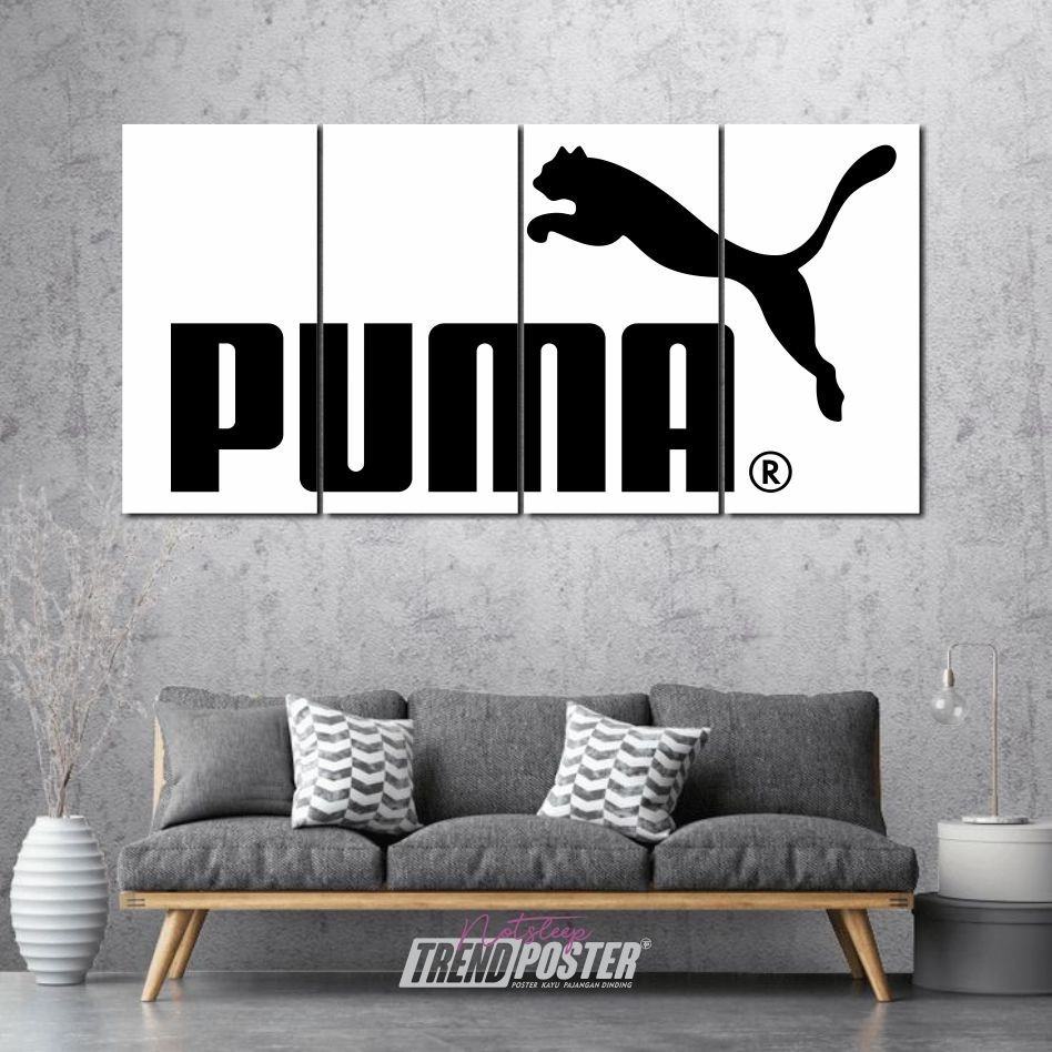 Puma logo Wall poster Wall decor PUMA SPORTS LOGO HD brand wooden ...