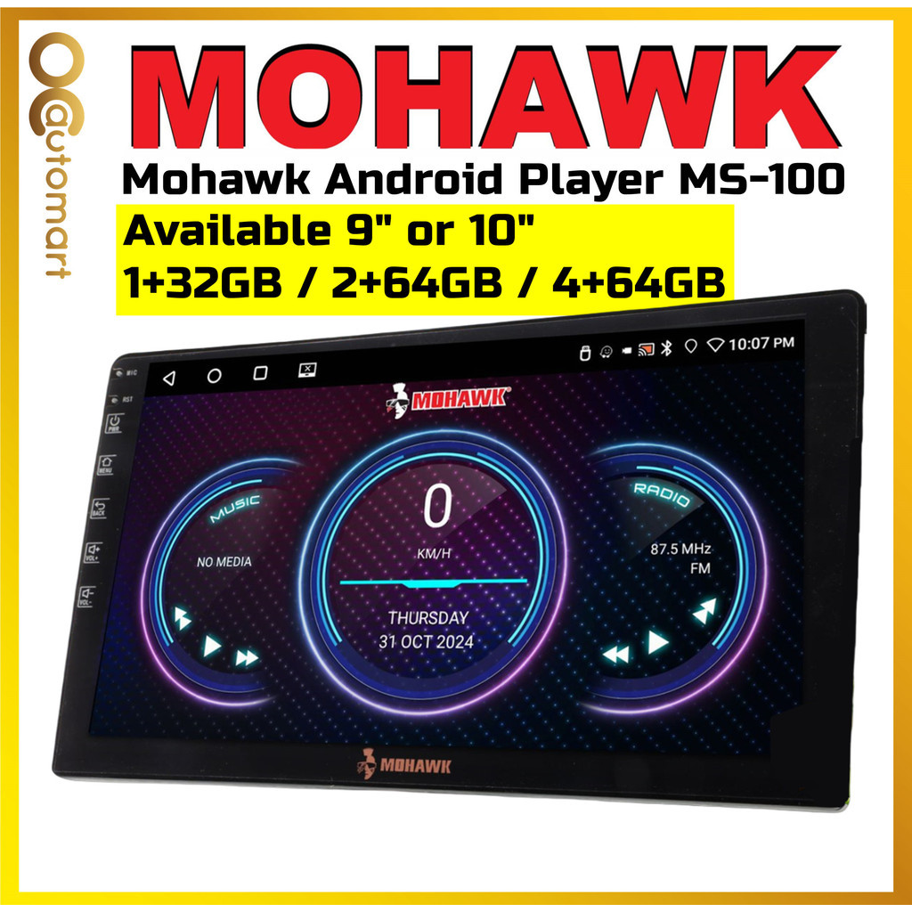 Mohawk MS Series MS-100 1+32GB 2+64GB 4+64GB Car Android Player With ...