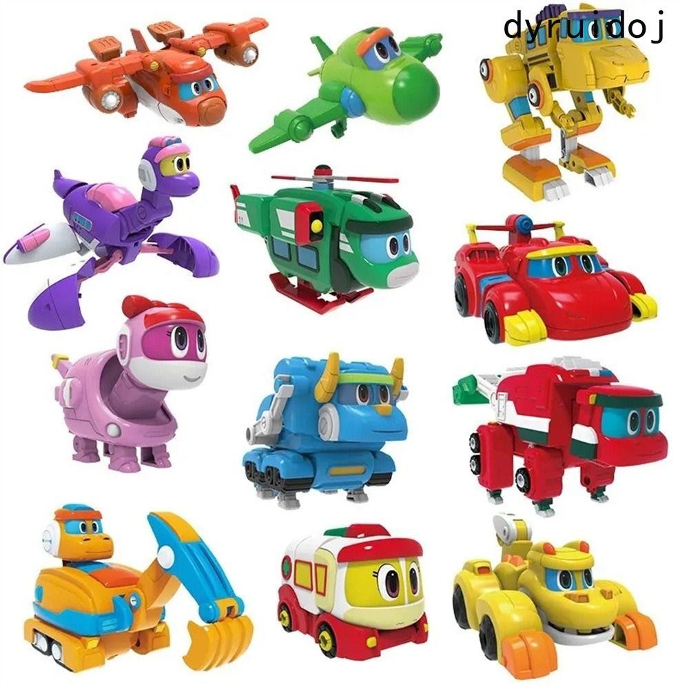 DYRUIDOJ Min Deformation Gogo, Dino Action Figures Dinosaur Toys REX Transformation Car, Robot ...