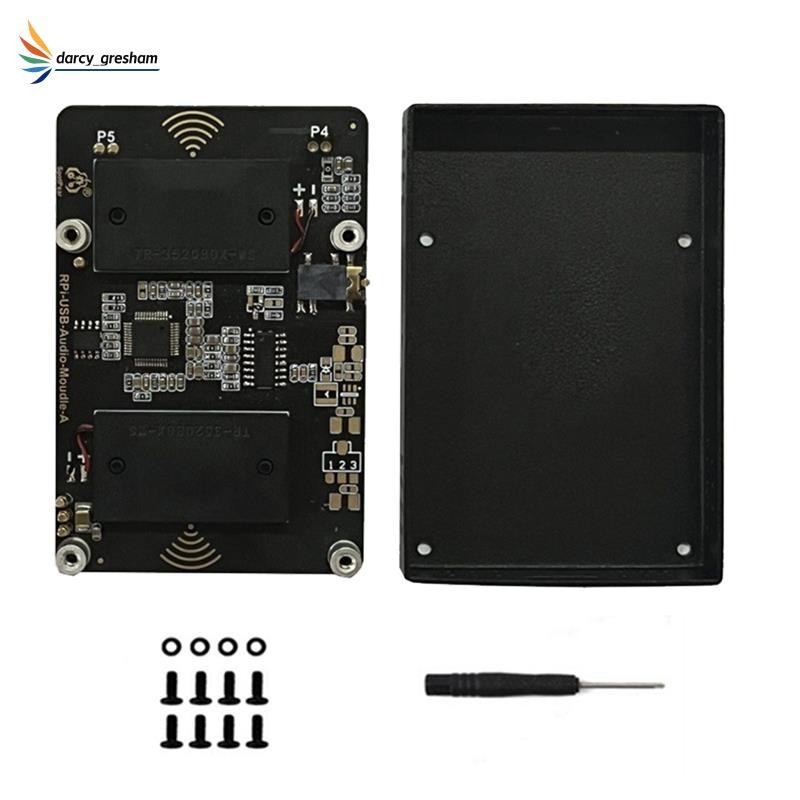 USB Audio Sound Card Module HAT with Case for 5 with Earphone Jack ...