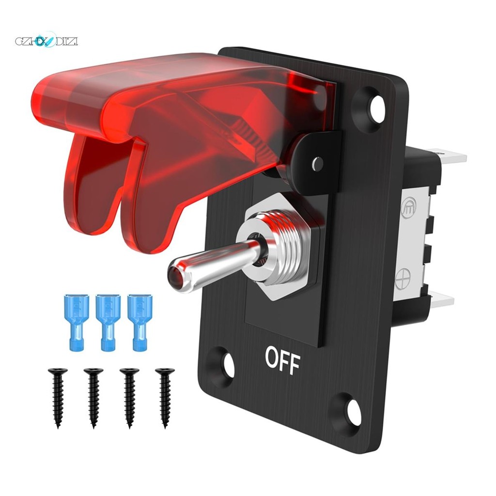 Toggle Switch 12V DC 20A Lighted Toggle Switch 3 Pin ON/Off SPST LED ...