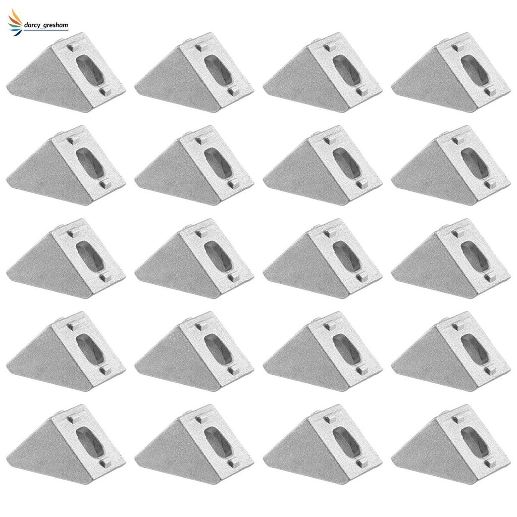 20Pcs 2020 Corner Fitting Angle Aluminum 20 X 20 L Connector Bracket ...