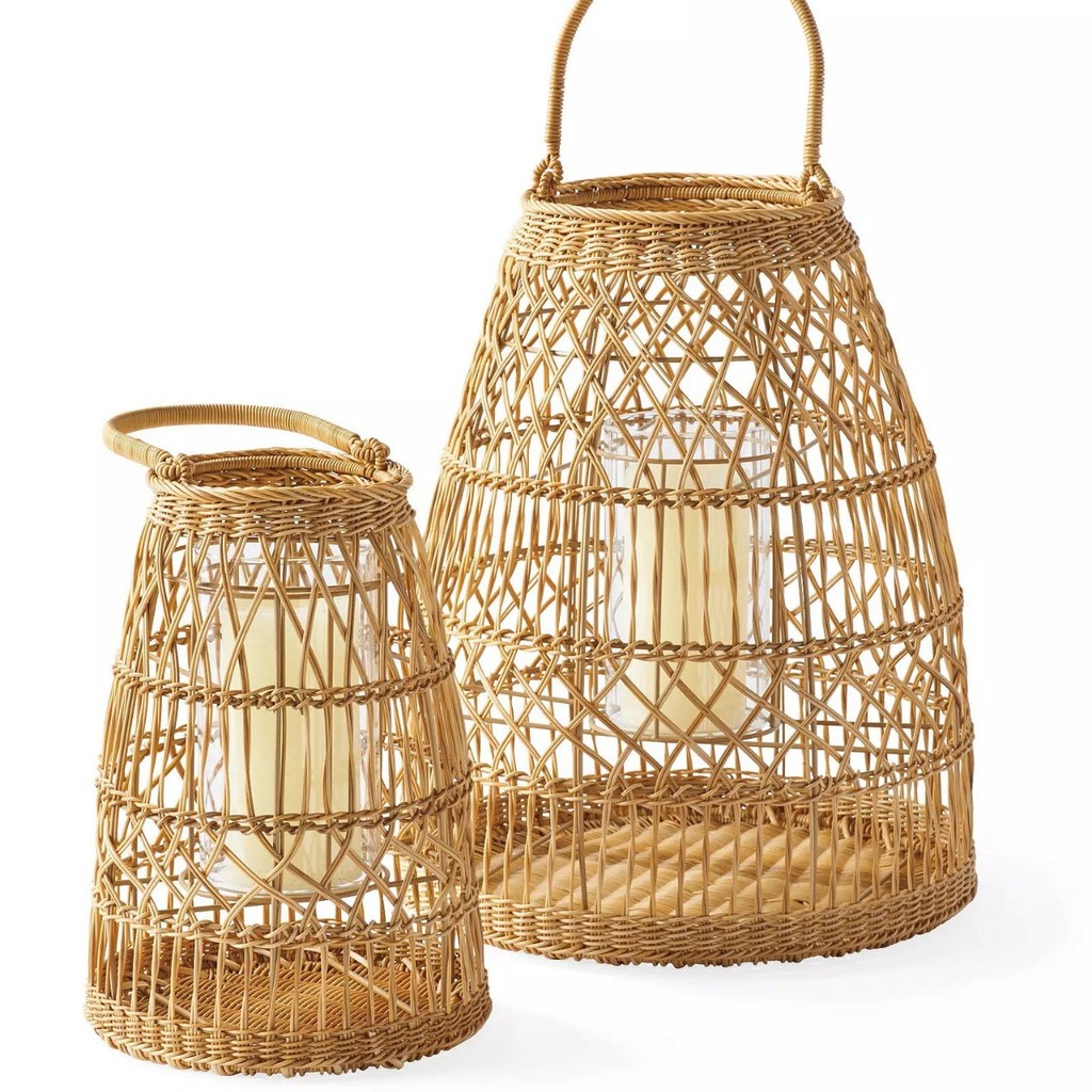 Muyang Creative rotan Wind Candlestick Loket alat letak barang aksesori ...