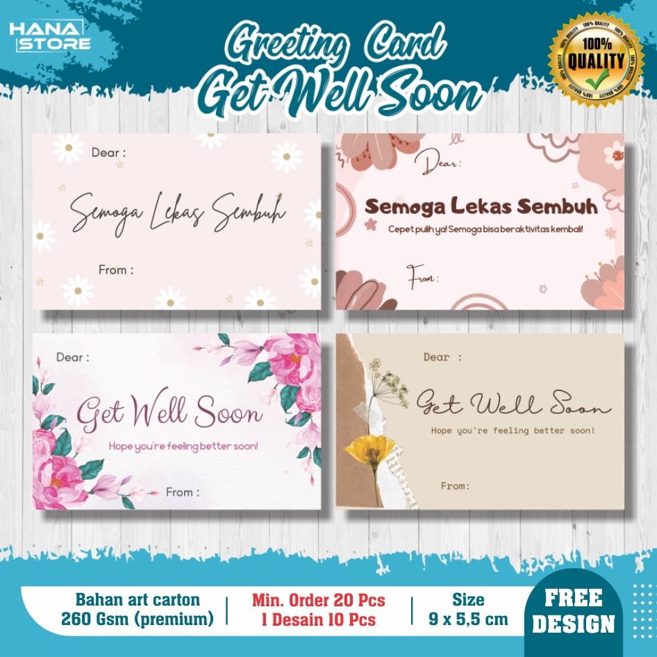 Greeting Card Get Well Soon - Greeting Card May Be Careless - Gift Card ...