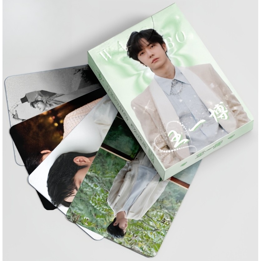 50-55pcs Chinese Drama Actor Wang YiBo Hologram Lomo cards Jerry Tian ...