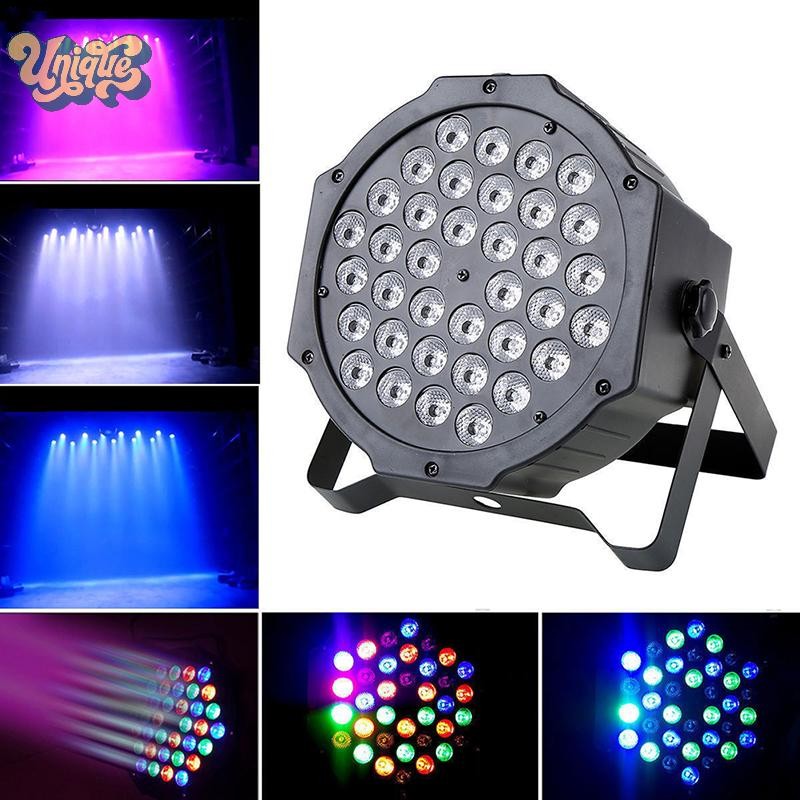 (Unique) 36 LED RGB Stage 72W Light Flat Par Lamp DMX512 Club DJ Party ...