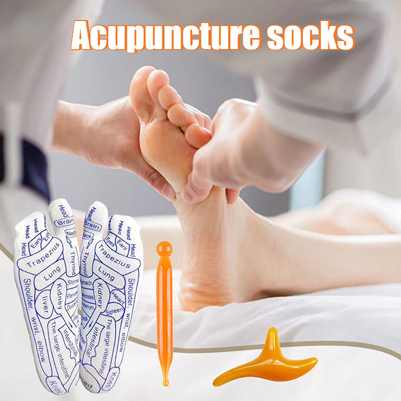 Creative Acupuncture Points Socks Foot Massage Acupoint Illustrated ...