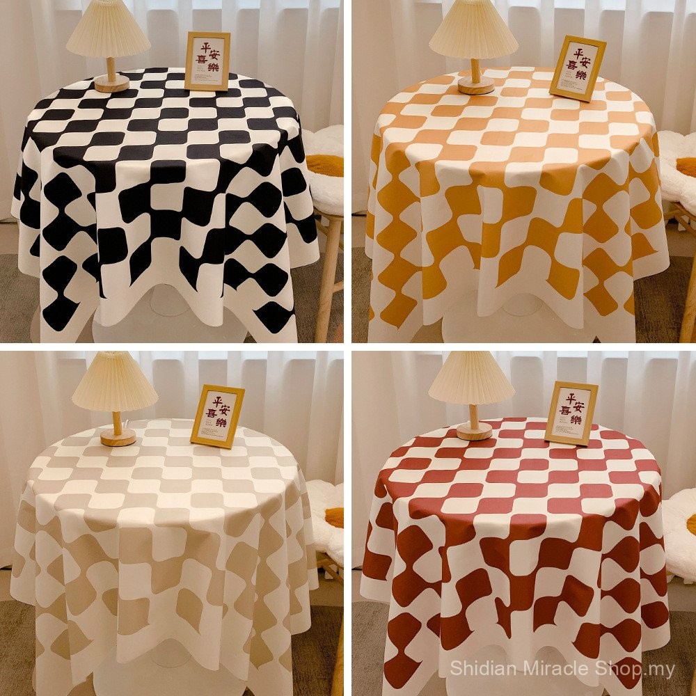 Vintage Checkered Tablecloth and Desk Mat Coffee Table Cover Instagram ...