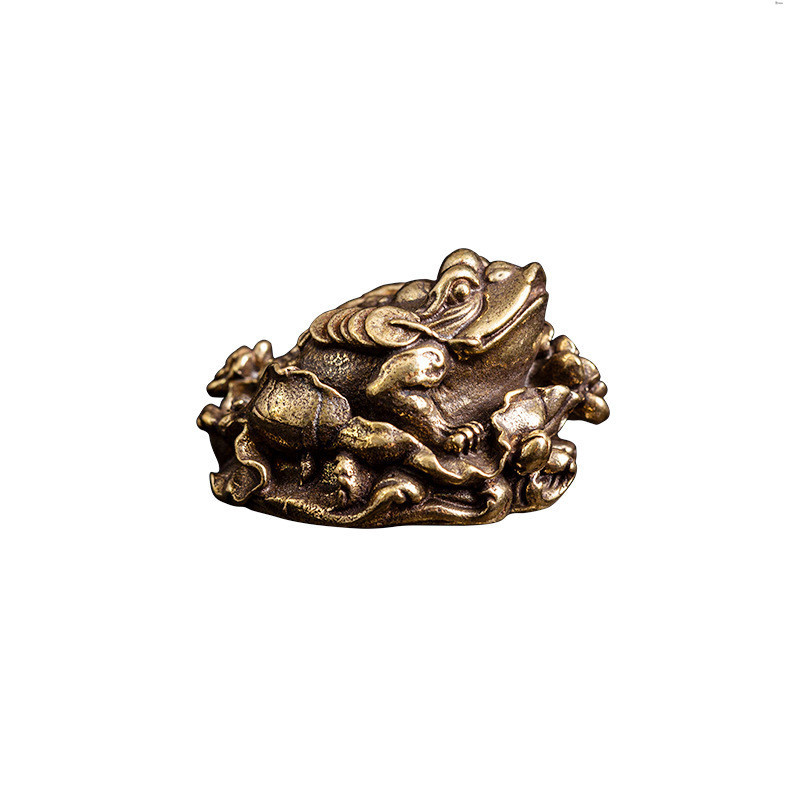 Yueying 2024 Lucky Hollow Copper Golden Toad Tea Ceremony Ornaments ...