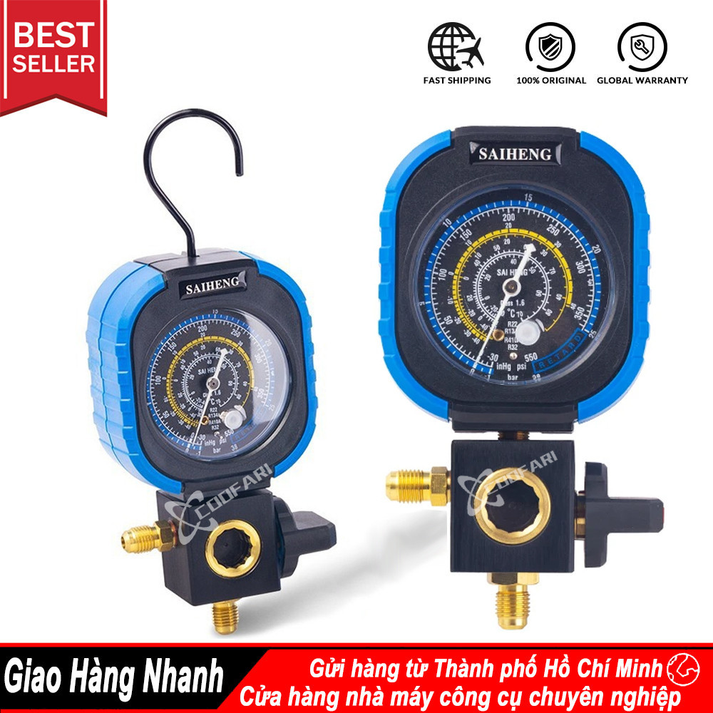 Single gas meter with air conditioner pressure gauge R22/R134/R410/R32 ...
