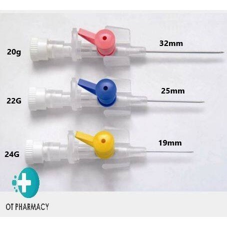 HOSPITECH IV Cannula Plus with Injection Valve Size 20G 22G 24G ...