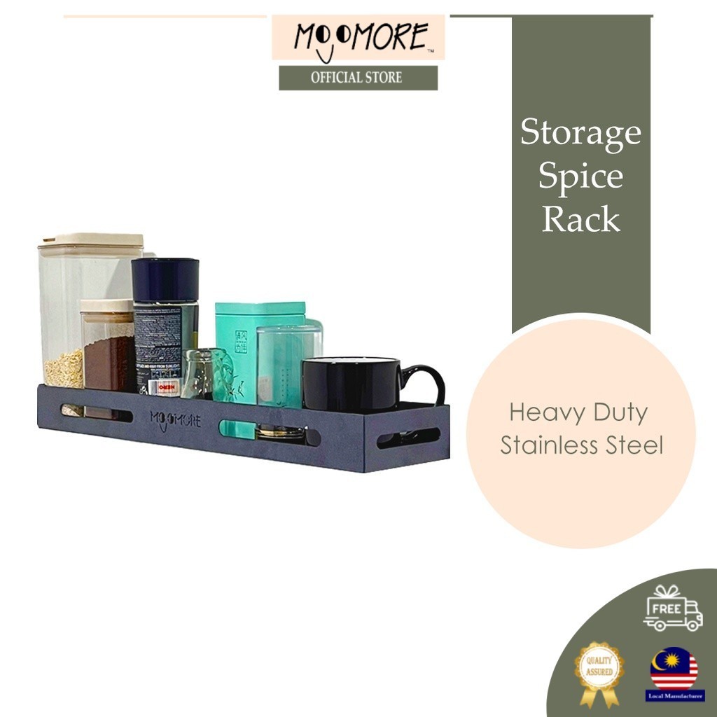 Mojomore Wall Mounted Spice Rack Shelf Kitchen Storage Organizers Spice ...