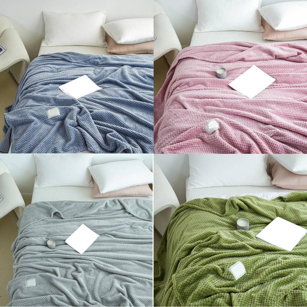 Hanhan1 Cooling Blanket Milk Fleece Lattice Jacquard Summer Cold Single ...