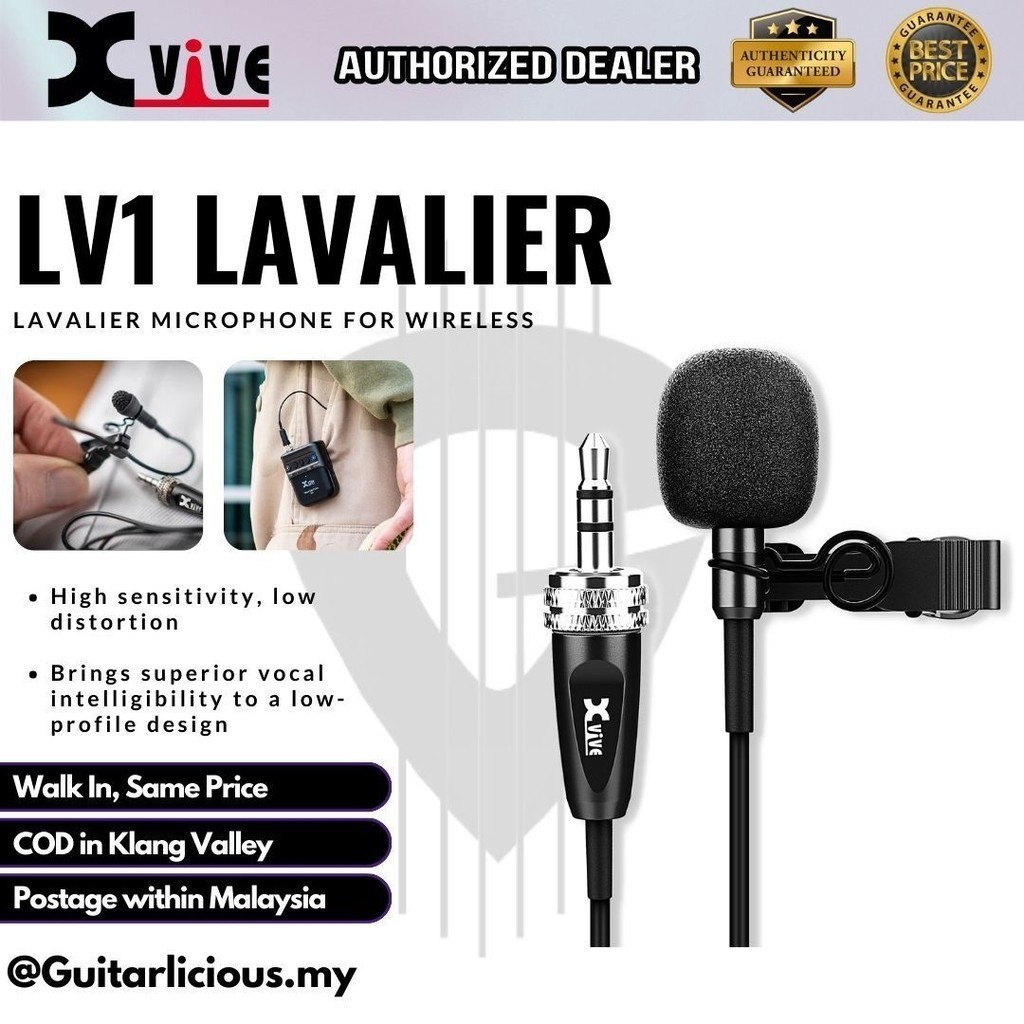 Xvive LV1 Lavalier Microphone for Wireless ( LV-1 / LV 1 / XVIVE-LV1 ) | Shopee Malaysia