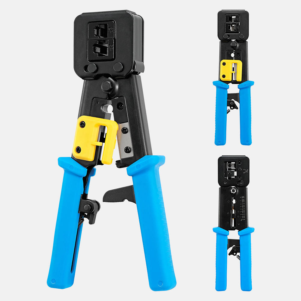 EZ RJ45 Crimp Tool Pass Through Cat5 Cat5e Cat6 Crimping Tool for RJ45 ...