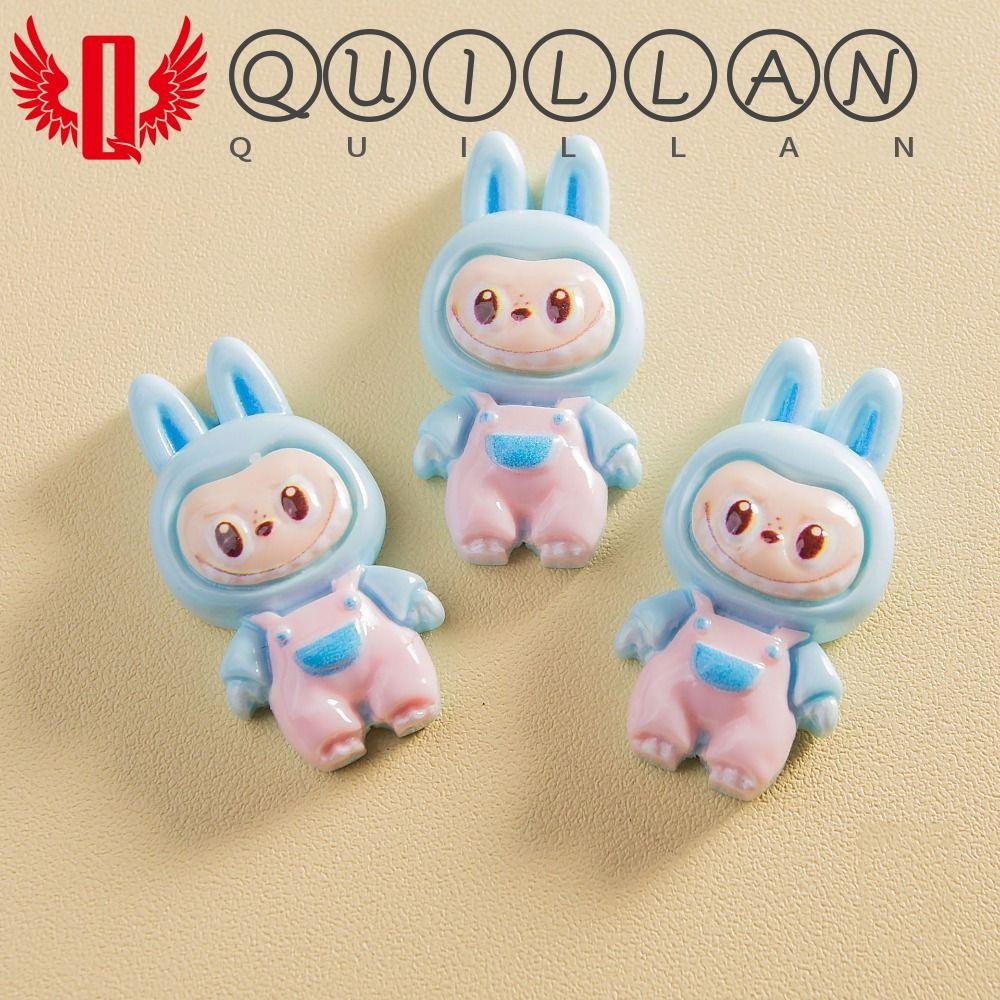 QUILLAN 6pcs Labubu Hairpin Material Pack, Resin Cartoon Labubu Time ...