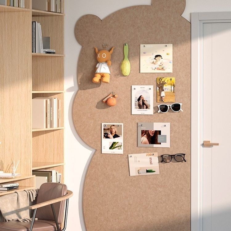 Little Bear Decorative Felt cork Board notice boardwhite board wall ...