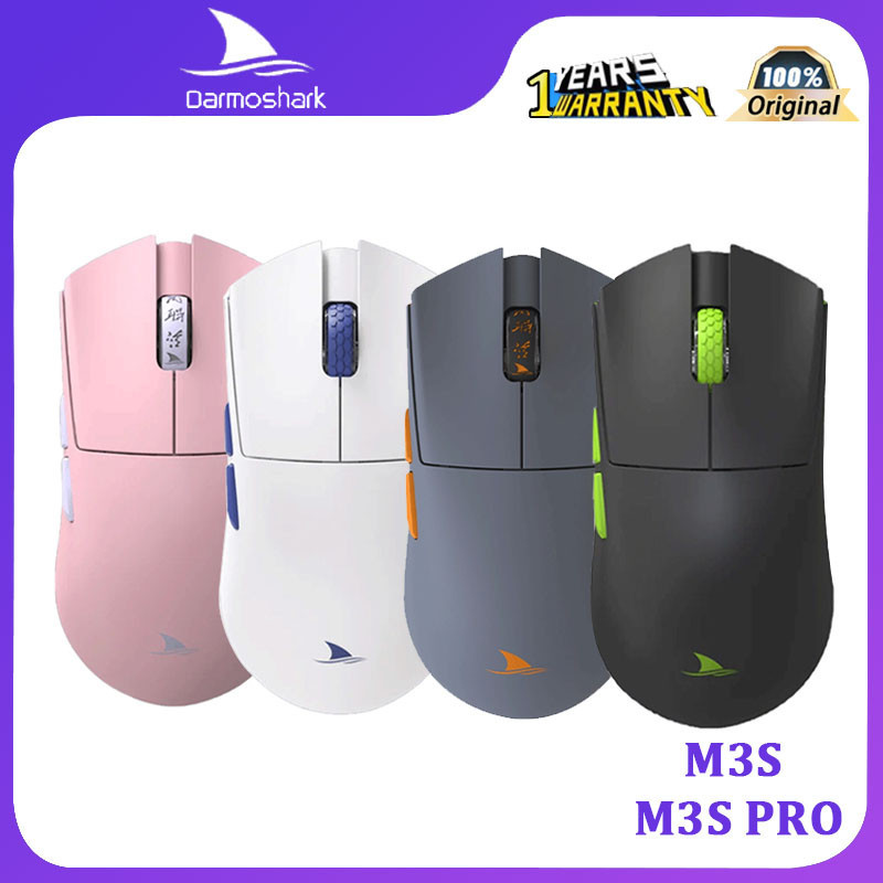 Darmoshark M3S PRO Wireless Mouse Lightweight PAW3395 gaming three mode wired mouse | Shopee ...