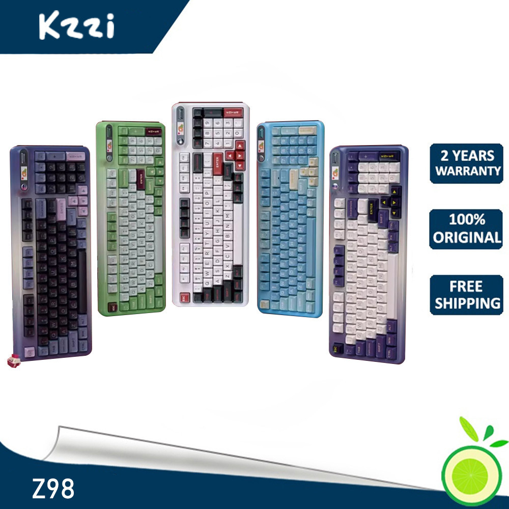 YUNZII KZZI Z98 Pro mechanical keyboard Bluetooth three mode wireless intelligent interactive ...